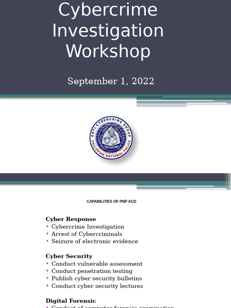 Cybercrime Investigation Workshop Guide | PDF | Cybercrime | Computer ...