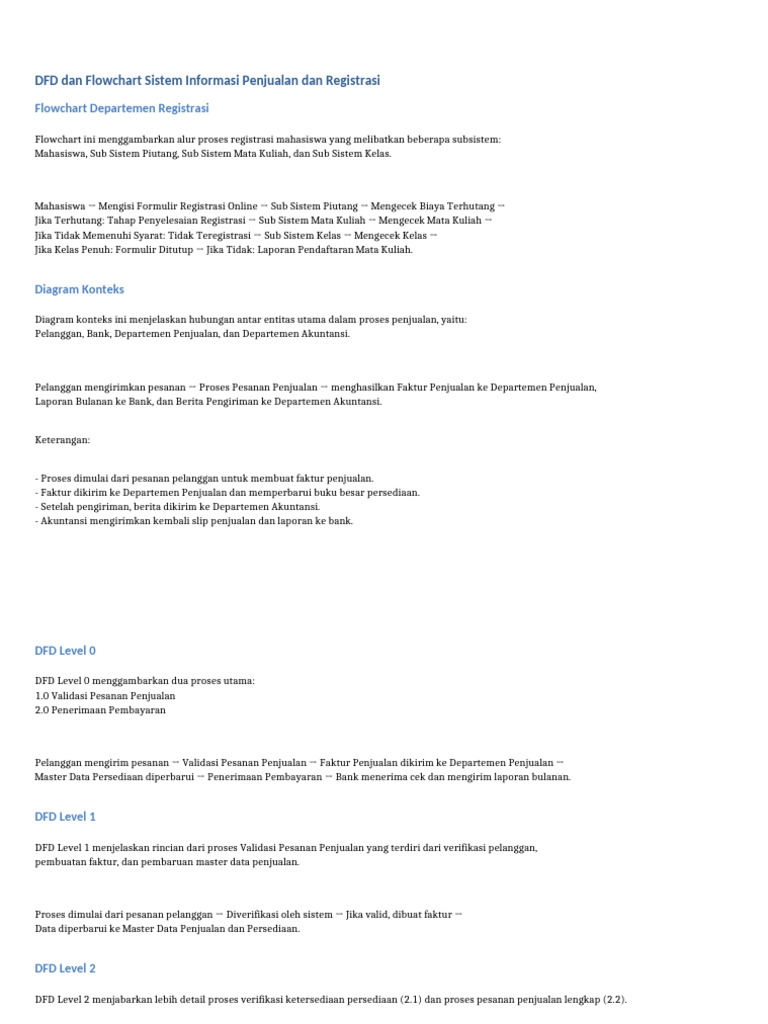 Dfd Dan Flowchart Si Pdf