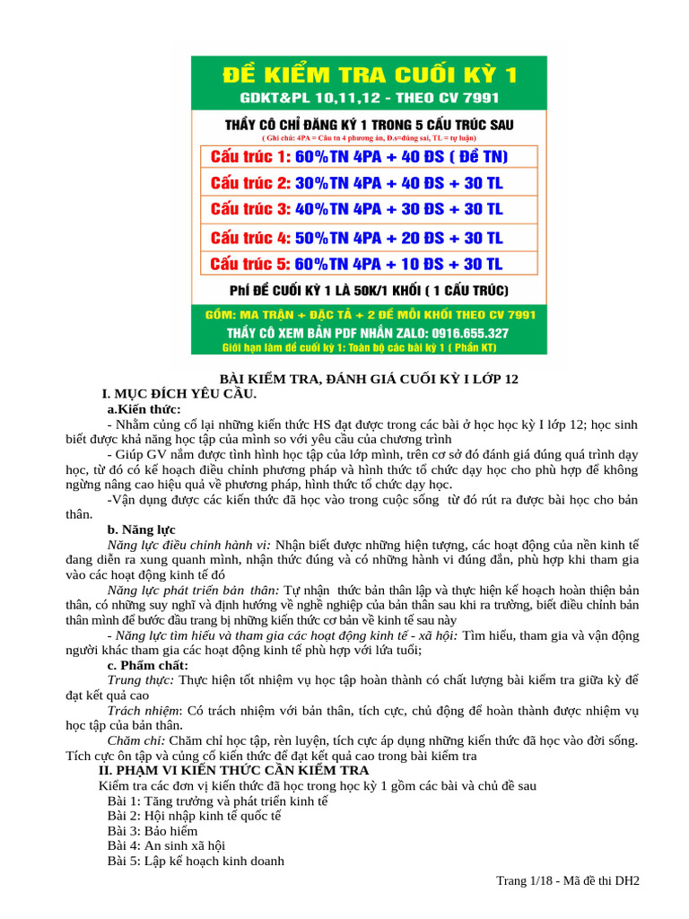 K12 CDV CK1 CT1 60%TN+40ĐS (100%TN) | PDF