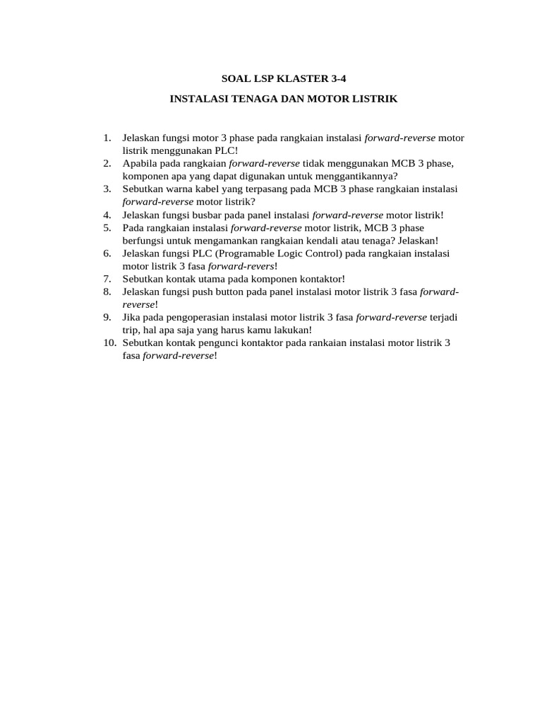 Soal Lsp Klaster 3-4 (Itl Iml) | PDF
