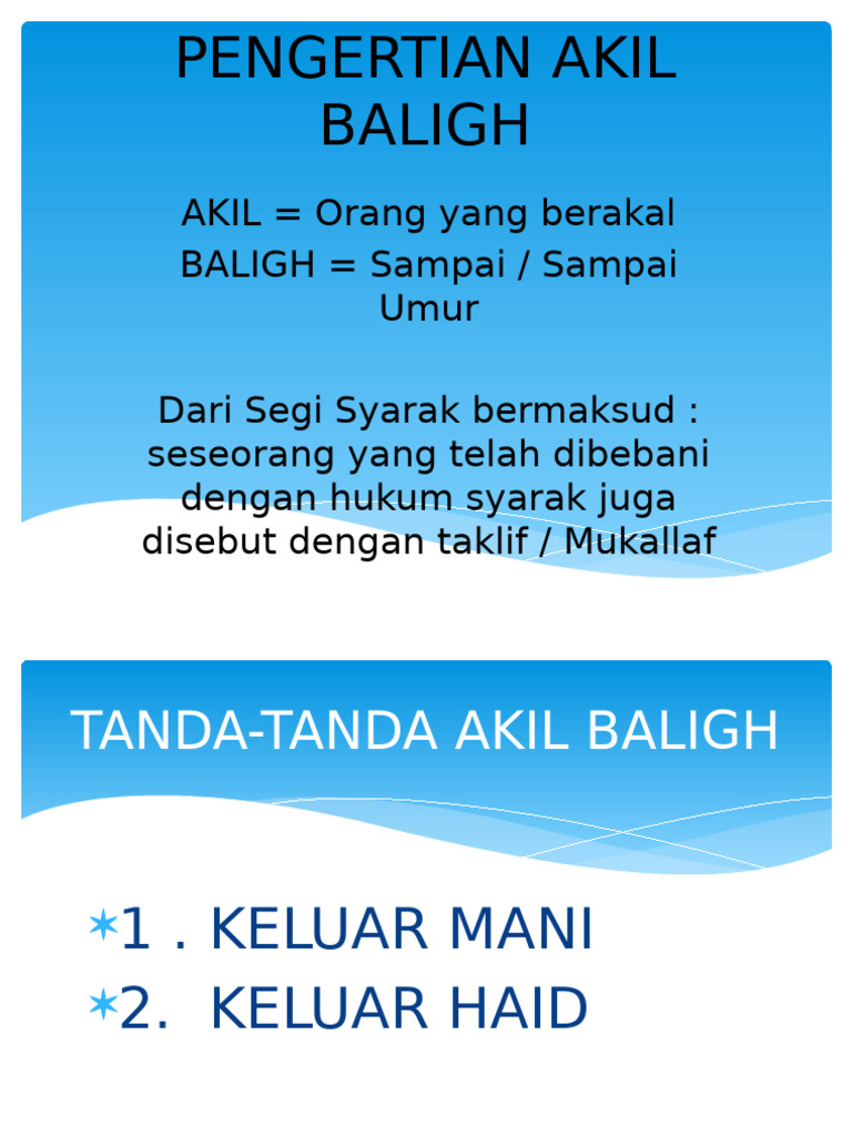 Pengertian Akil Baligh | PDF