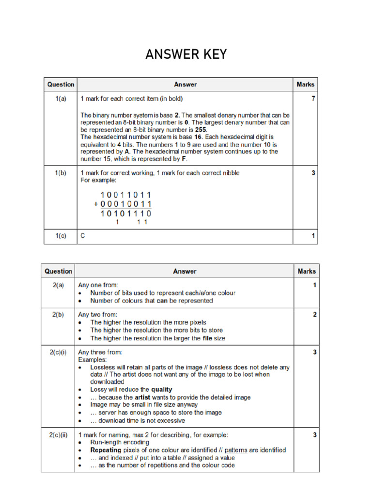Surprise Assessment Answer Key | PDF
