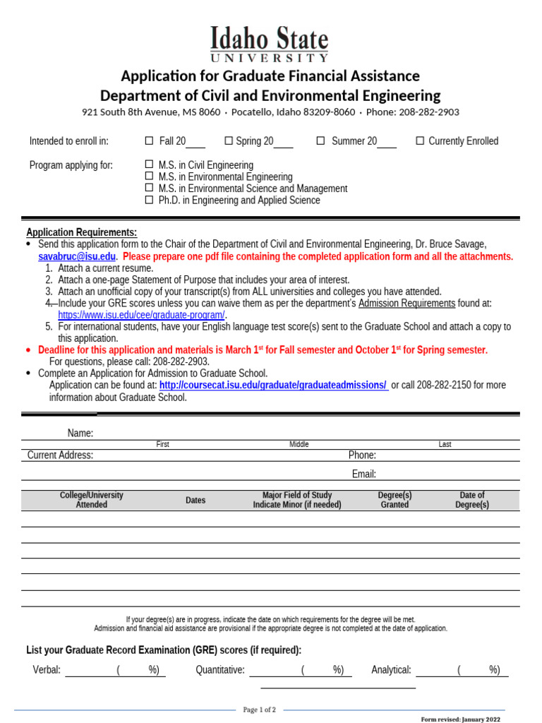 Updated GTA GRA Application Fall 2025 | PDF | Graduate Record ...