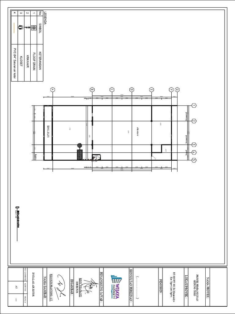 Rencana Instalasi Air Kotor Gedung Toko | PDF