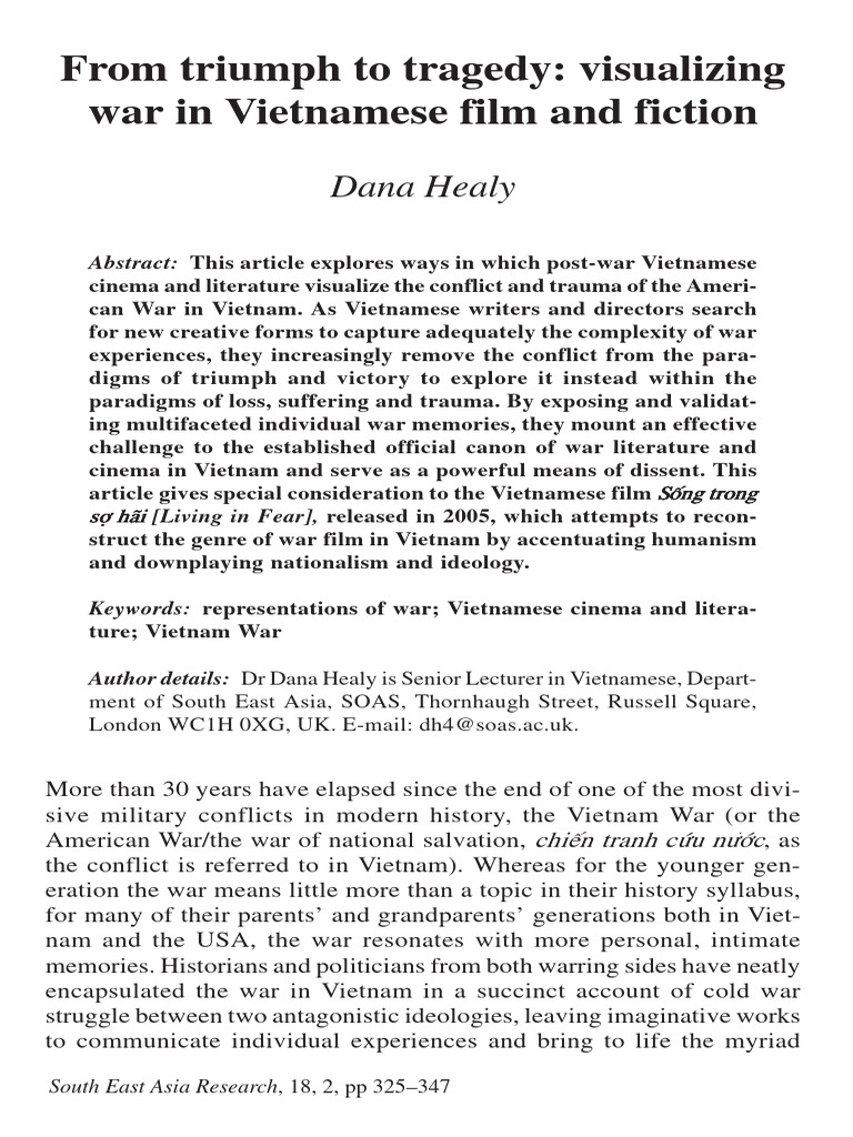Visualizing Vietnam War Trauma in Film | PDF | Vietnam | Veneration Of ...