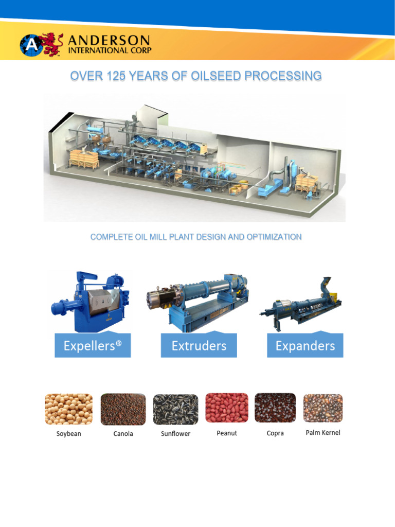Oilseed Processing Plant Design Guide | PDF | Vegetable Oil | Soybean