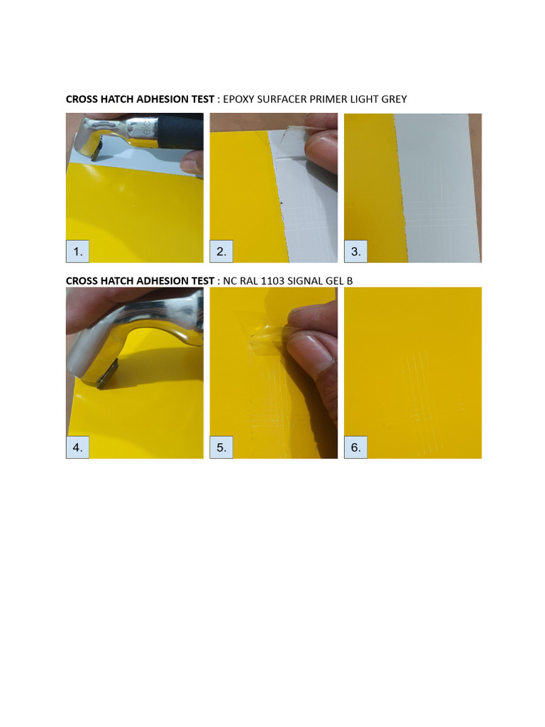Cross Hatch Adhesion Test Epoxy Surfacer Primer Light Grey | PDF