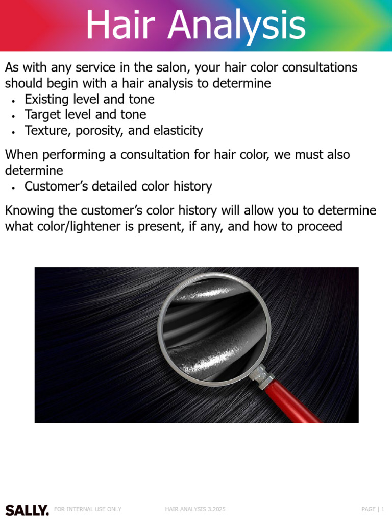 For Internal Use Only Hair Analysis 3.2025 Page - 1 | PDF | Hair ...