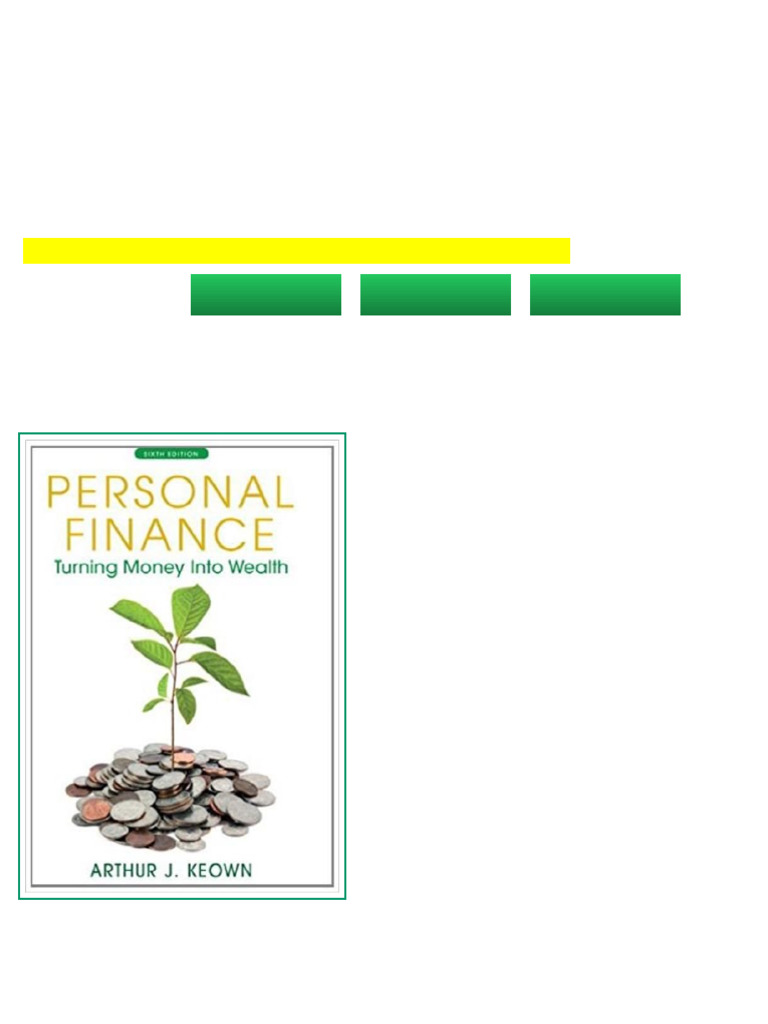 Solution Manual For Personal Finance Turning Money Into Wealth 6th ...