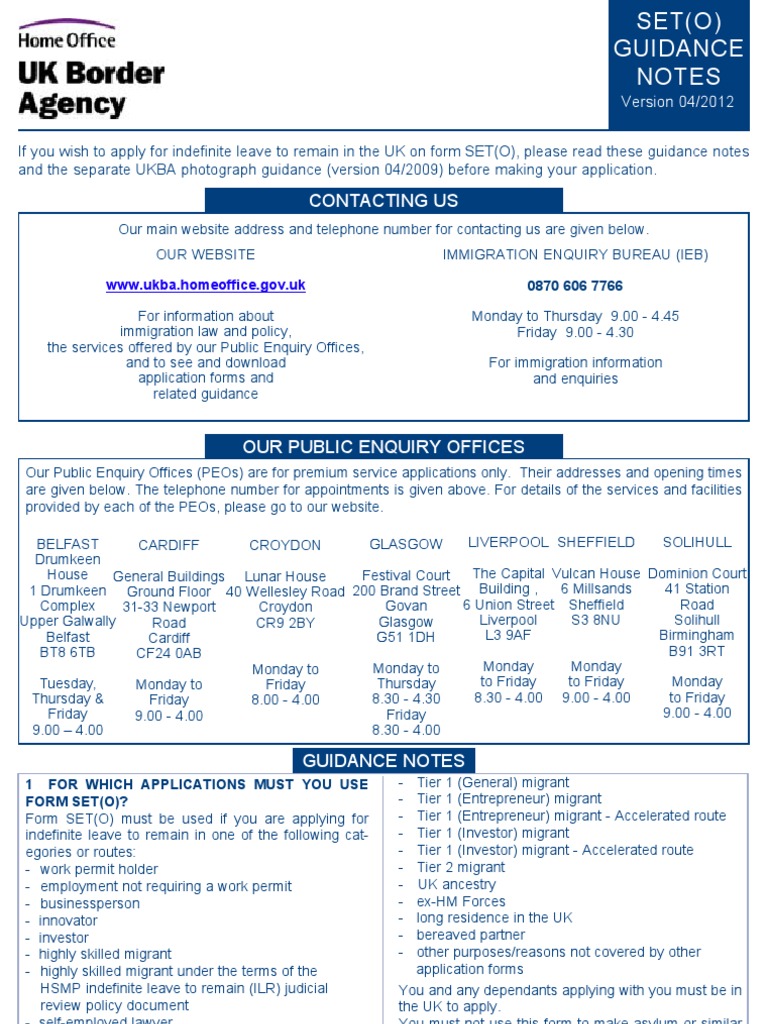 Guidance Settlement Application SET (O) | PDF | English As A Second Or ...