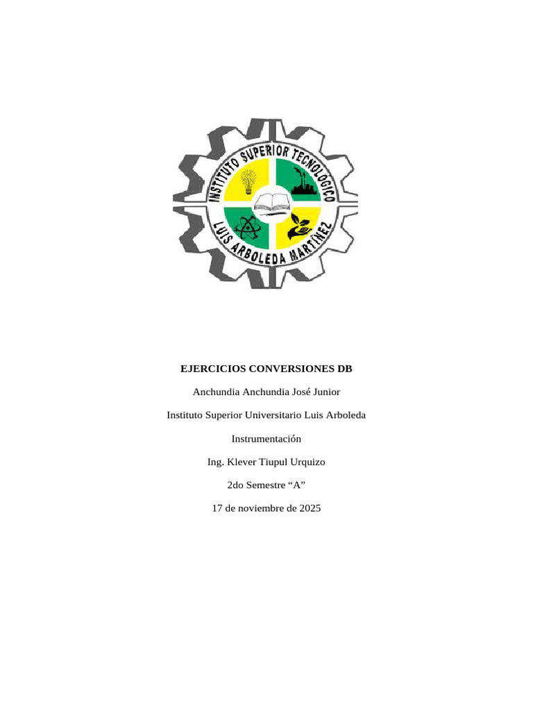 Ejercicios Conversiones DB | PDF