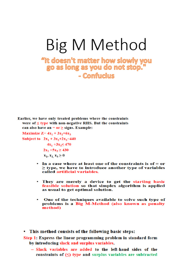 12 To 15 Big M Method | PDF | Applied Mathematics | Algorithms