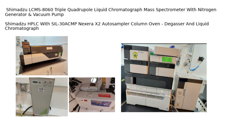 Shimadzu LCMS-8060 Triple Quadrupole Liquid Chromatograph Mass | PDF