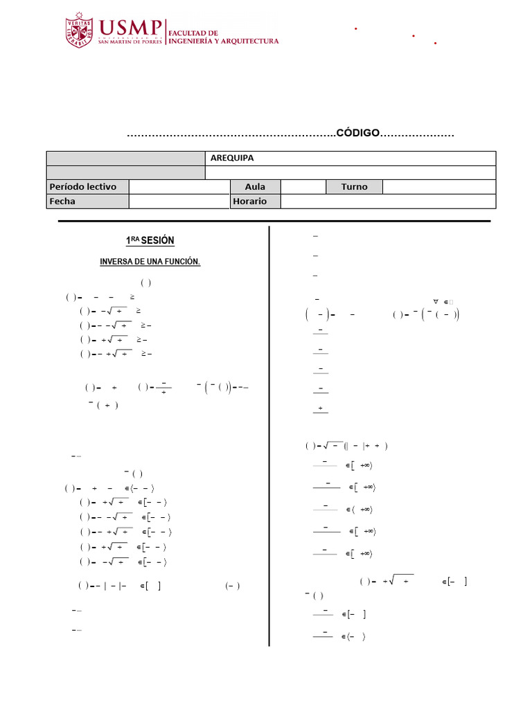 Funcion Inversa Composicion y Operaciones | PDF | Análisis matemático ...