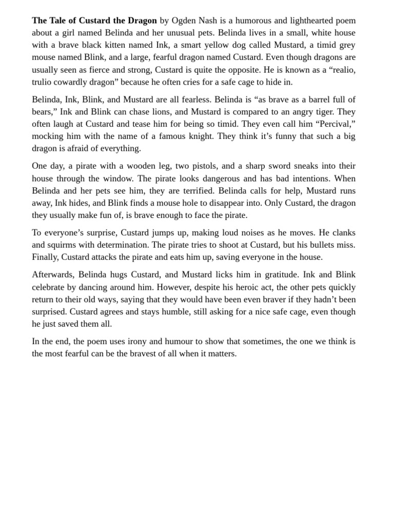 Class 10th Poem Summary | PDF