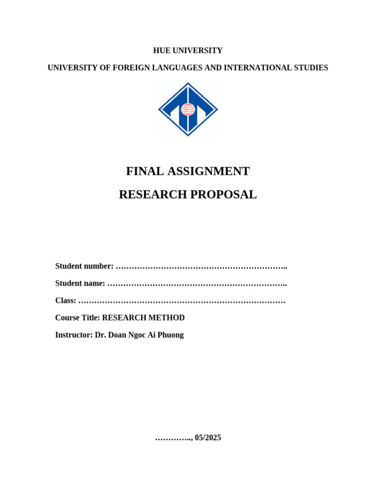 Research Proposal Template | PDF | Vocabulary | English Language