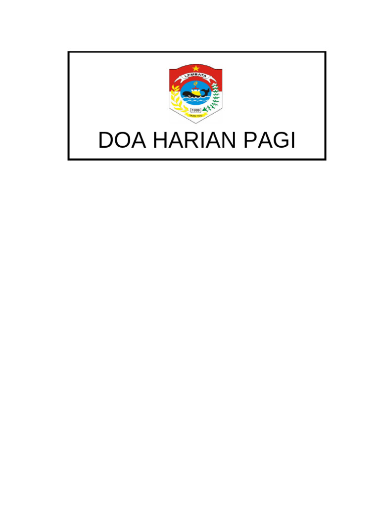 Cover Doa Pagi | PDF