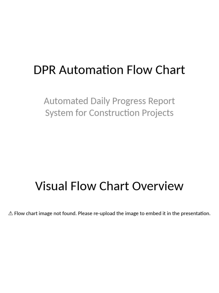 Automated Daily Progress Report Flow Chart | PDF