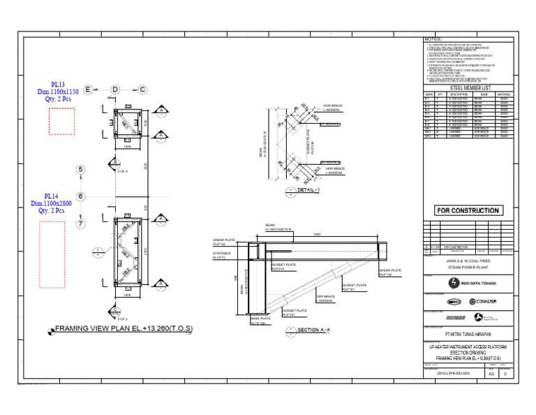 Framing View Plan for Power Plant | PDF