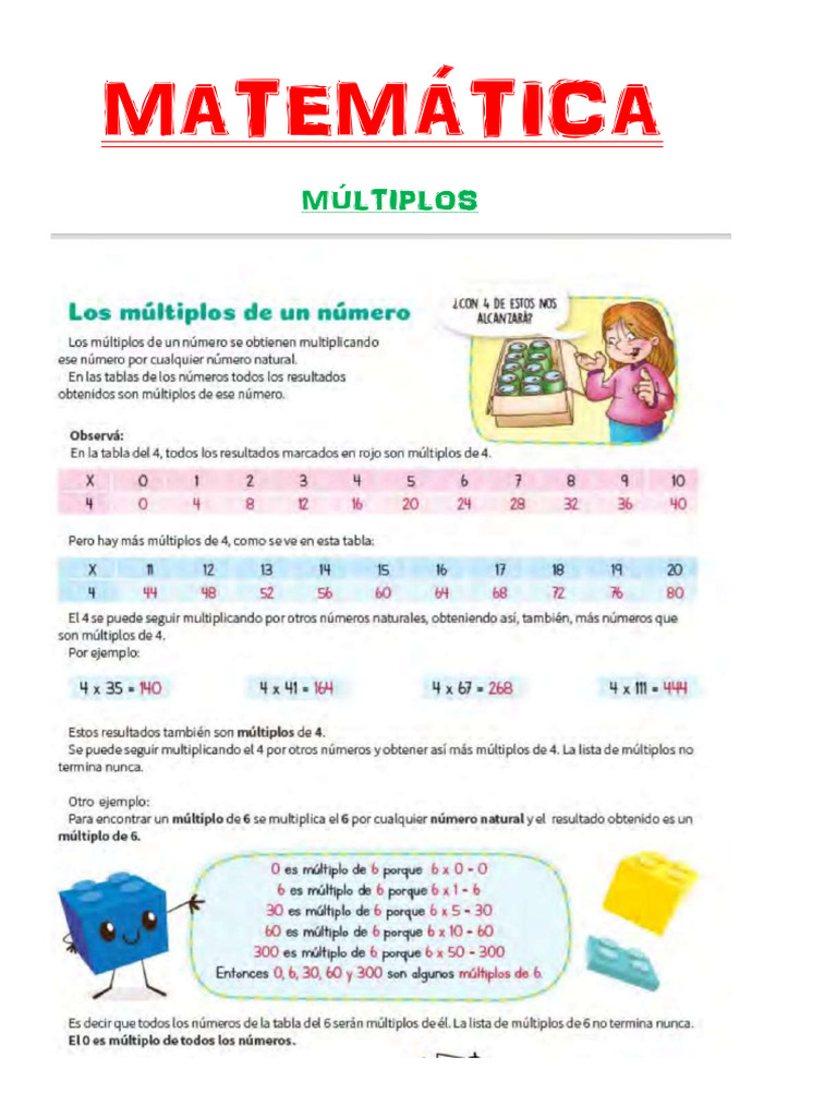 Múltiplos y Divisores | PDF