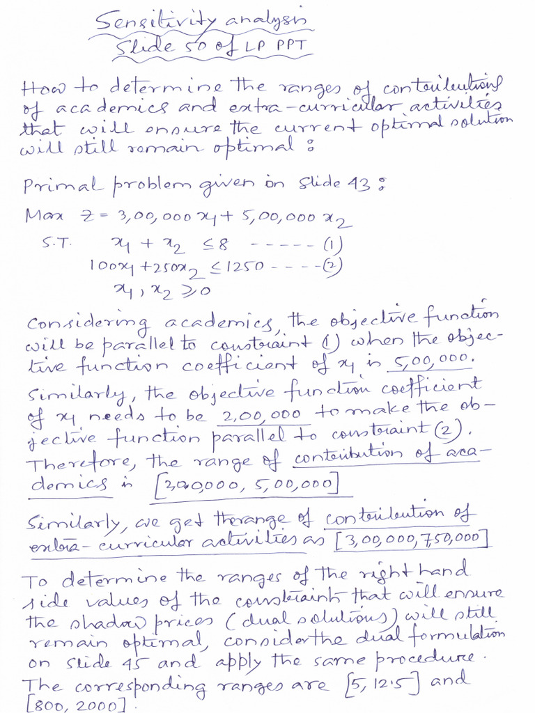 Sensitivity Analysis | PDF