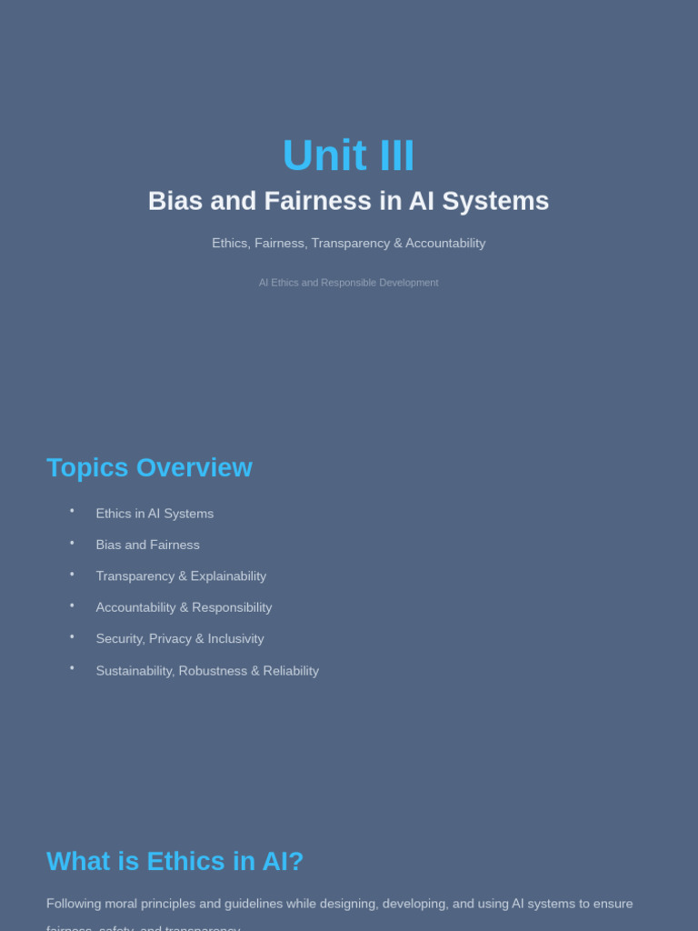Bias and Fairness in AI Ethics | PDF | Artificial Intelligence ...