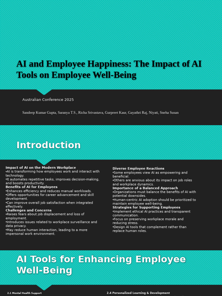 AI's Role in Enhancing Employee Happiness | PDF | Intelligence (AI ...