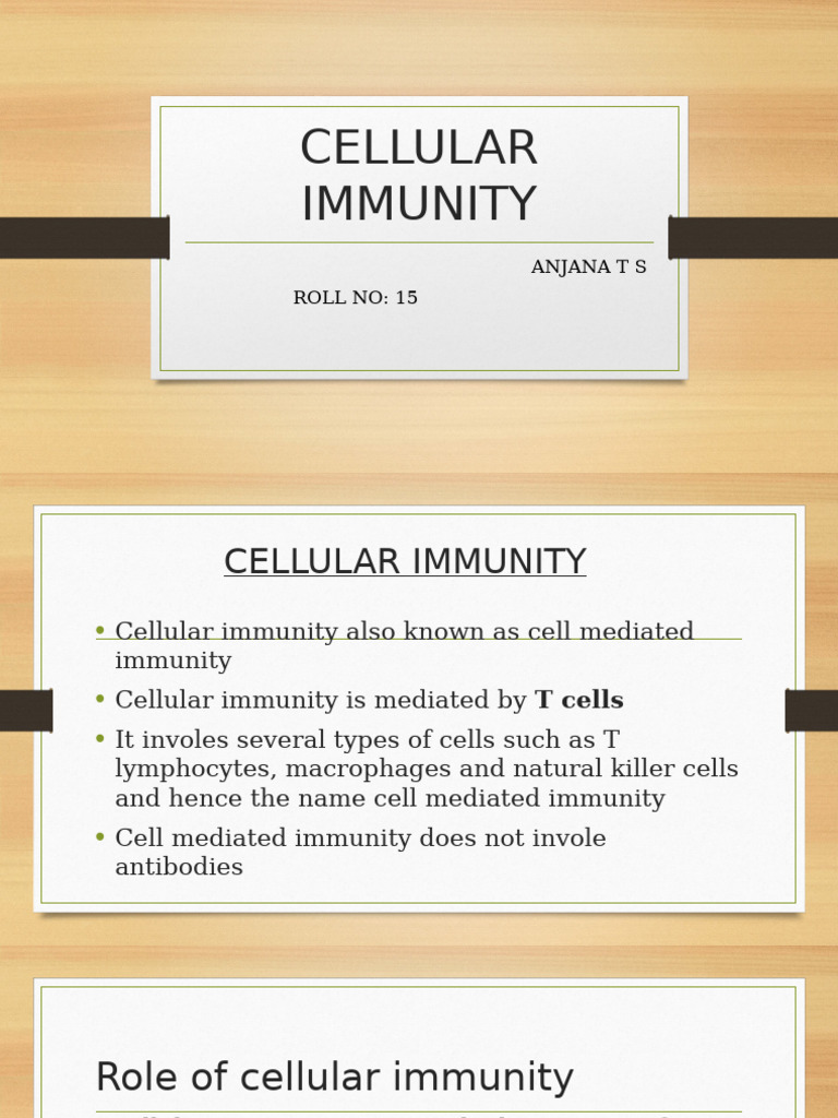 Cellular Immunity (3) - 1 | PDF | Immune System | T Cell