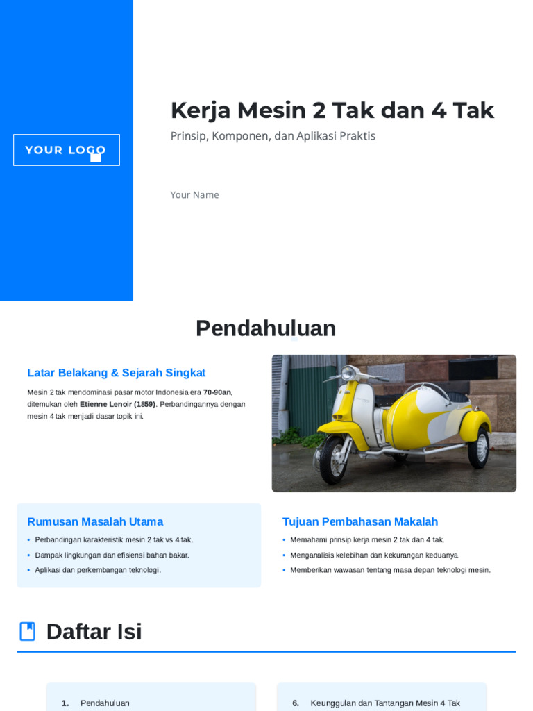 Perbandingan Mesin 2 Tak dan 4 Tak | PDF