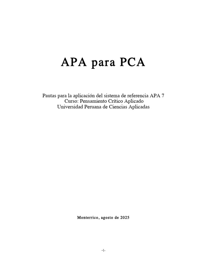 Manual APA para PCA | PDF | Estilo apa | Wikipedia