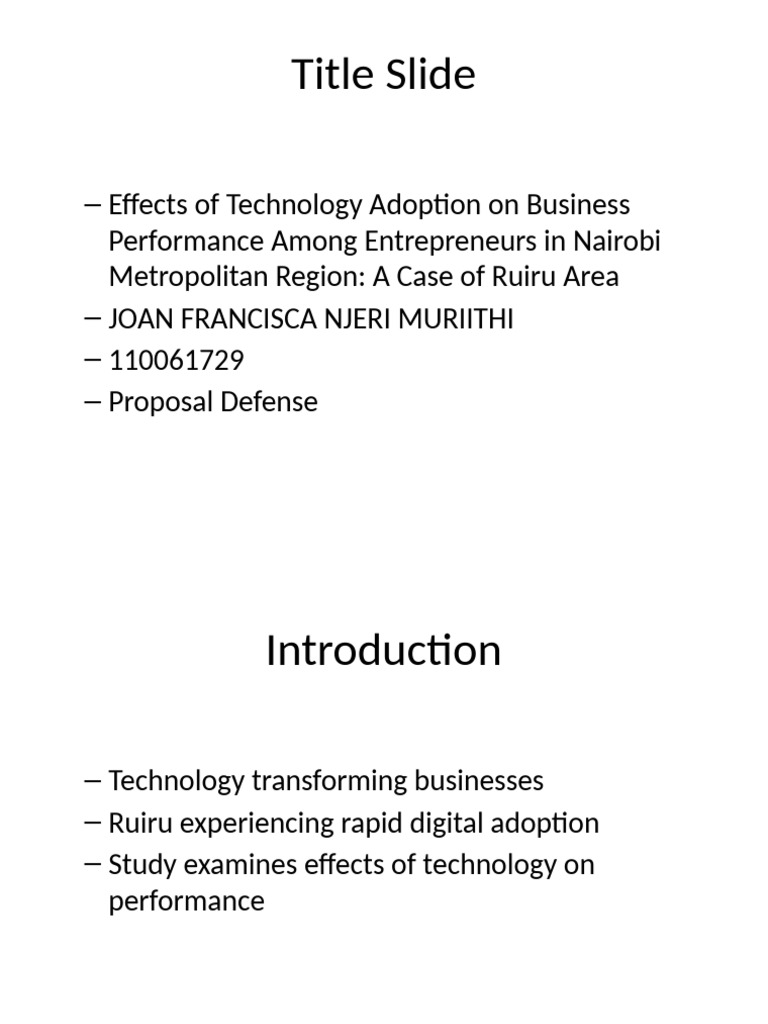 Proposal Defense Presentation | PDF