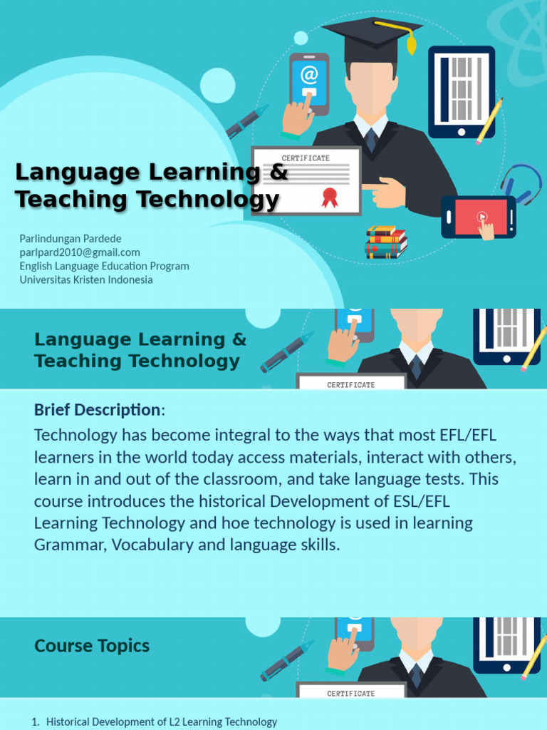 Language Learning and Teaching Technology | PDF | English As A Second ...