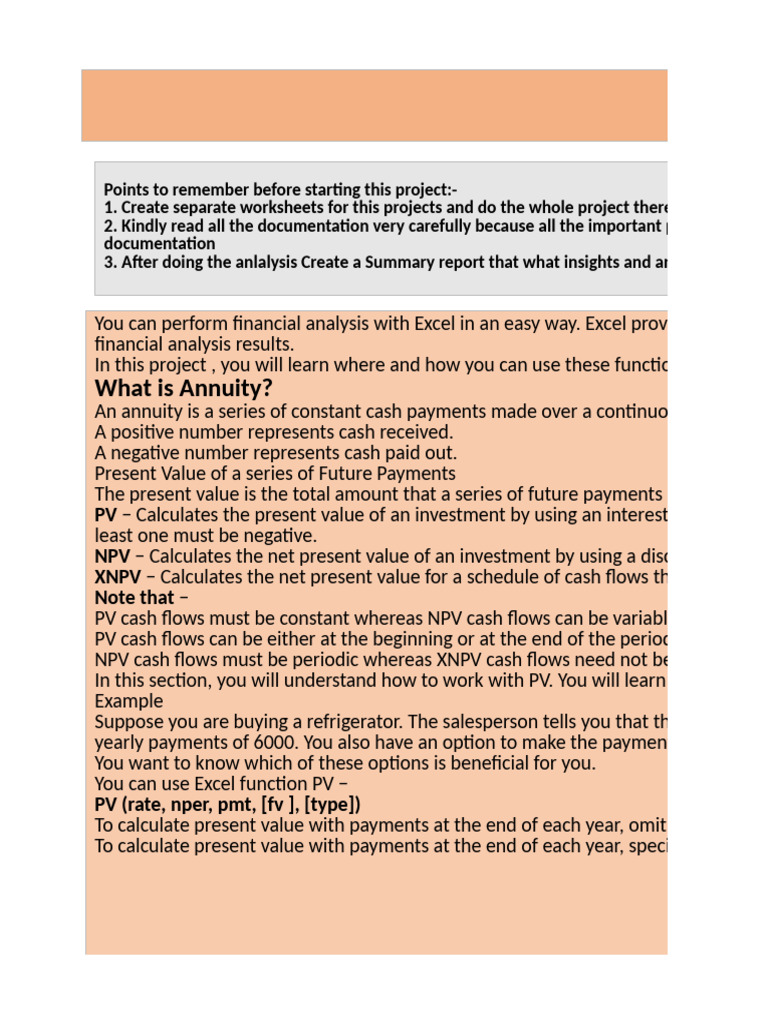 Solutions FInancial Analysis Projects | PDF | Internal Rate Of Return ...
