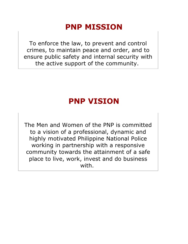 PNP Mission | PDF