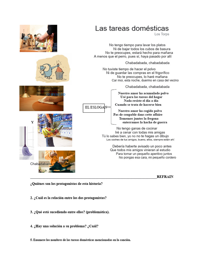 Las Tareas Del Hogar - Los Torps | PDF