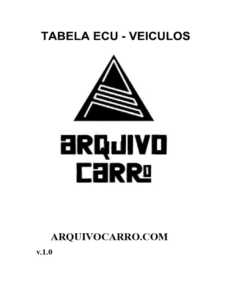 VEHICLE ECU TABLES-www.arquivocarro.com | PDF | Car Body Styles | Front ...