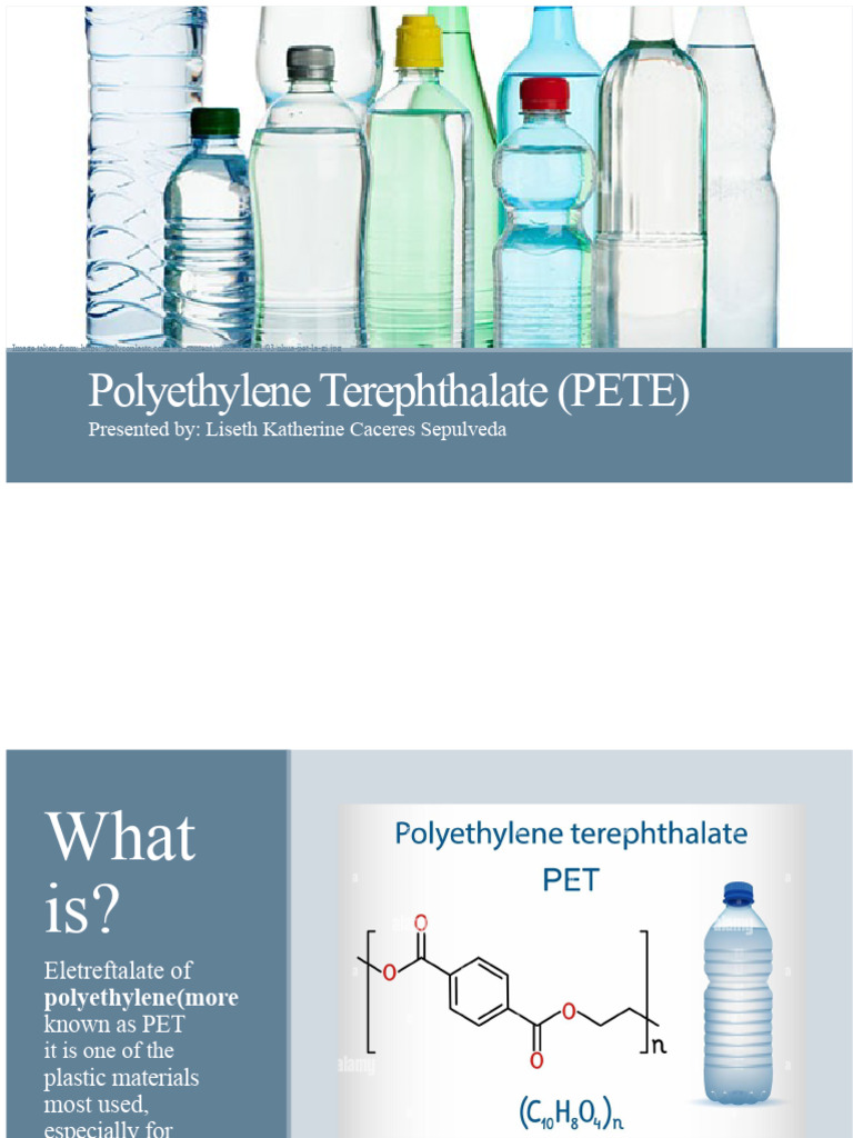Understanding Polyethylene Terephthalate (PET) | PDF | Plastic | Polymers