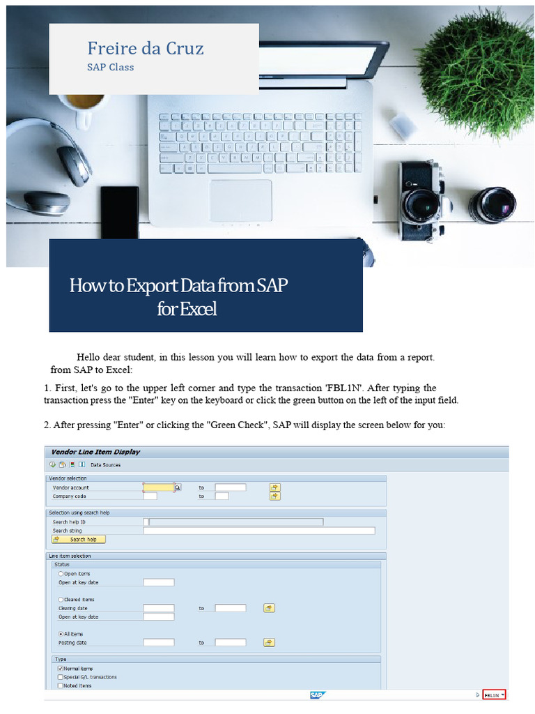 How to Export Data from SAP to Excel | PDF | Software | Computing