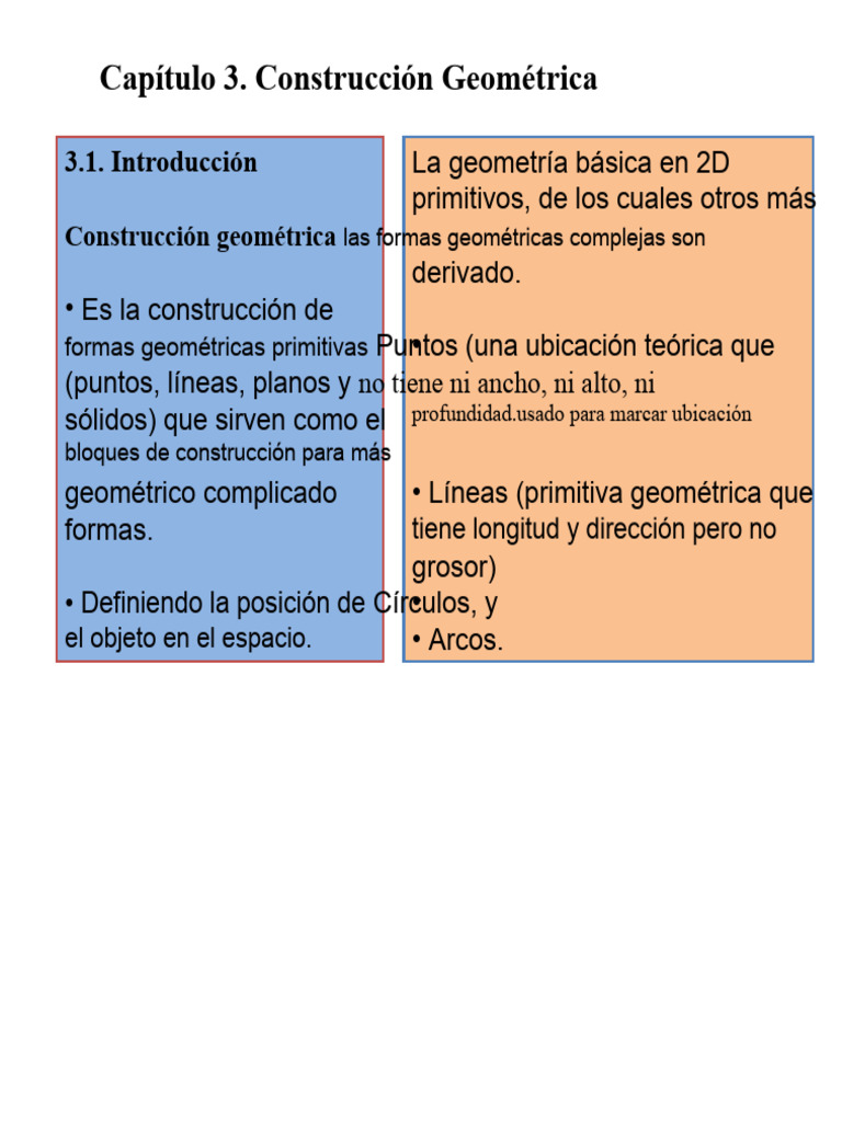 Capítulo 3 Construcción Geométrica | PDF | Elipse | Formas geométricas