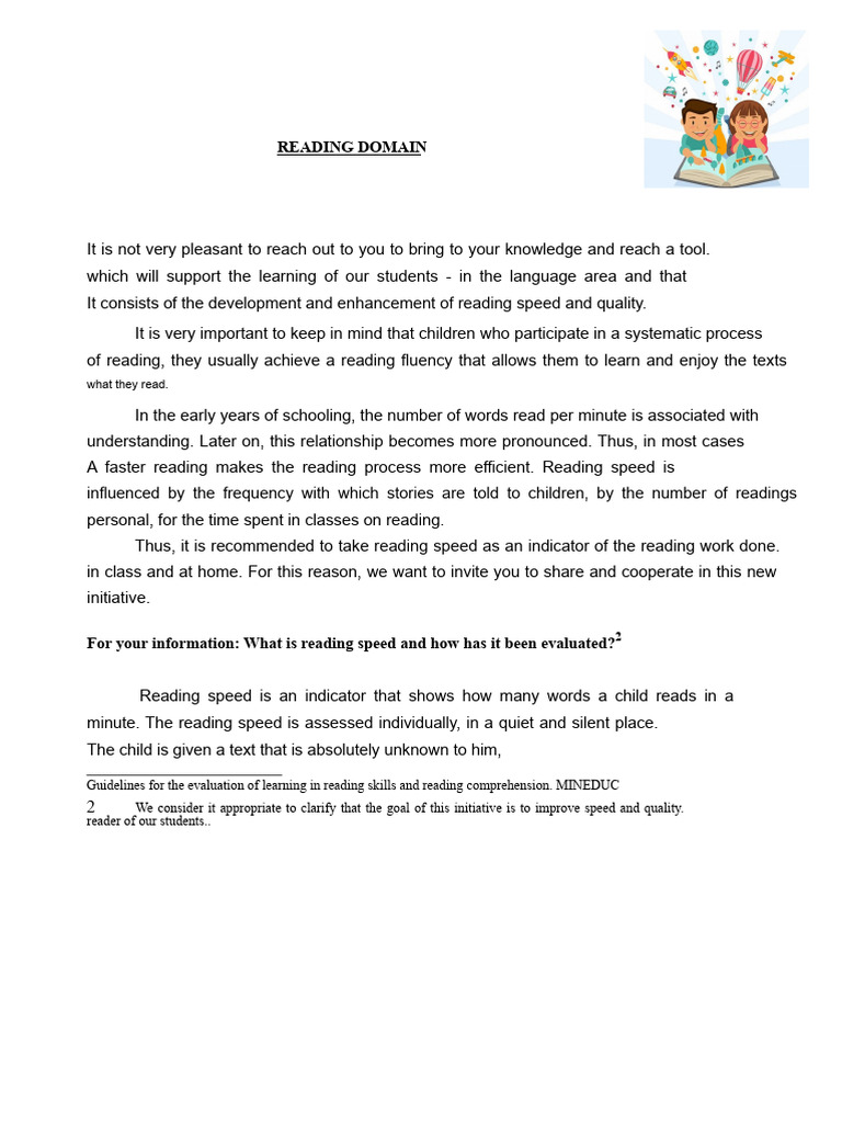 Enhancing Children's Reading Speed | PDF | Reading Comprehension