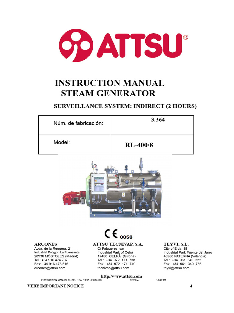 RL400 Instructions Manual | PDF | Boiler | Valve