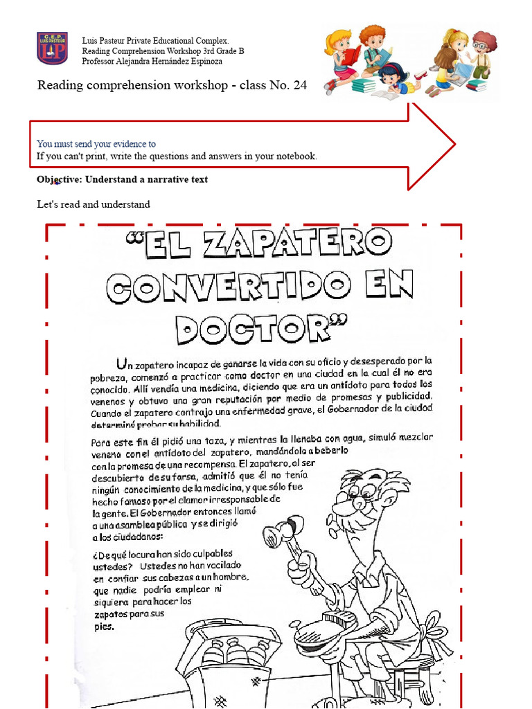 Activity No. 24 - Reading Comprehension Workshop 3°B | PDF | Reading ...