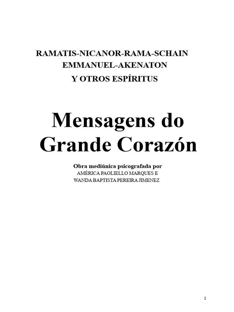 Ramatis Mensajes Del Gran Corazón | PDF | Amor | Alma