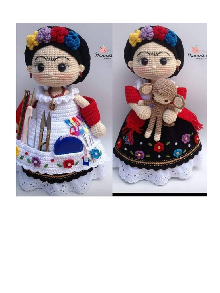 Crochet Frida Doll Pattern Guide | PDF | Crochet | Handicrafts