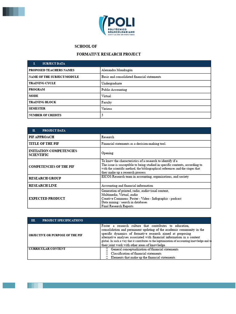 PIF Basic and Consolidated Financial Statements Virtual 2023 II | PDF ...