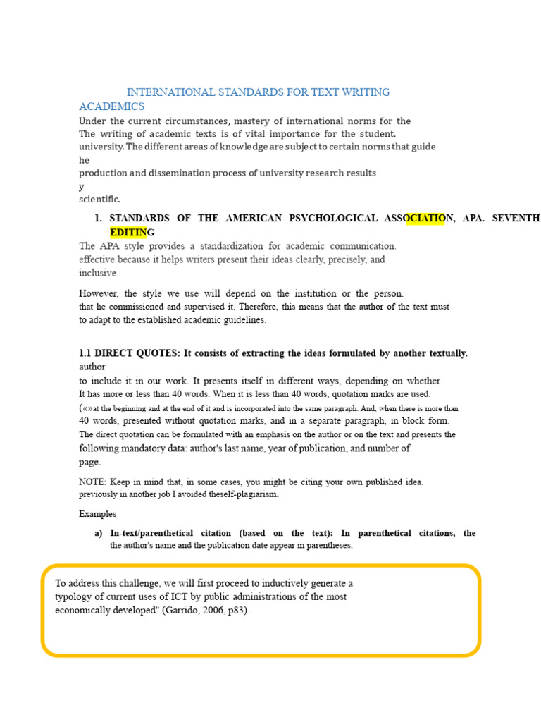 Academic Writing Standards Explained | PDF | Apa Style | Citation