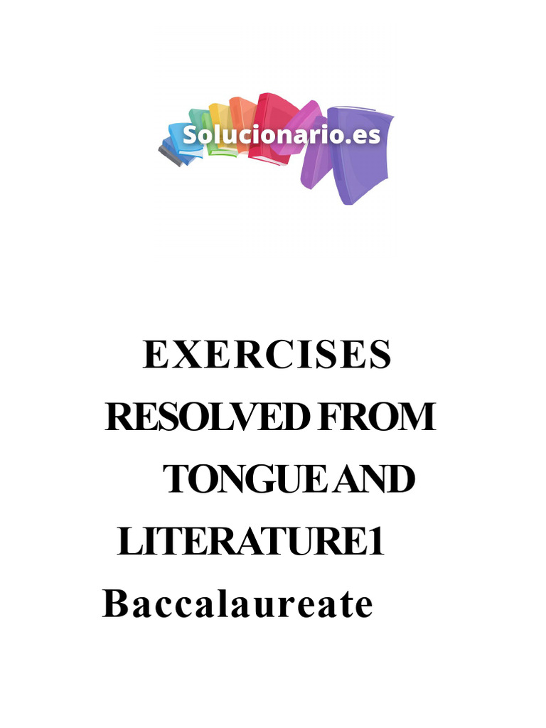 Exercises Resolved From Tongue and Literature1 Baccalaureate | PDF | Morphology (Linguistics) | Word