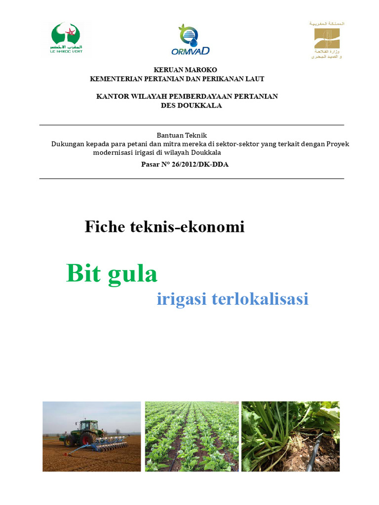 Panduan Irigasi Bit Gula Doukkala | PDF