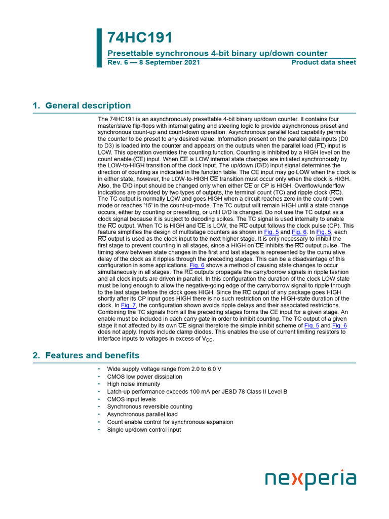 74HC191 | PDF | Electrical Circuits | Electronic Design
