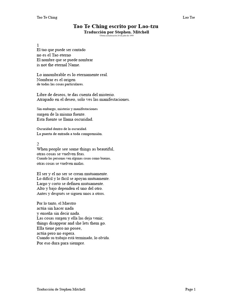 Tao Te Ching - Lao Tzu | PDF | Laozi | Tao